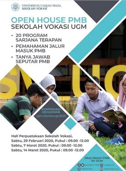 Open House PMB Sekolah Vokasi UGM 2020 – DTK SV UGM